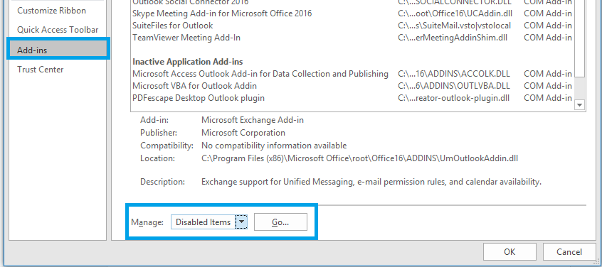 SuiteFiles for Outlook crashed
